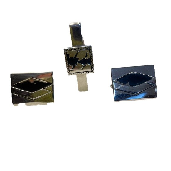 SWANK | Accessories | Vintage Swank Tie Tack Pin Cuff Links Silver Tone ...